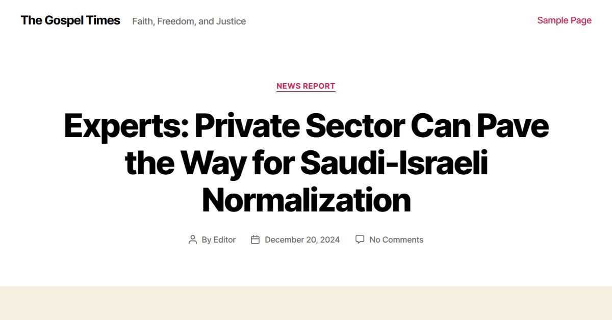 Experts: Private Sector Can Pave the Way for Saudi-Israeli ...