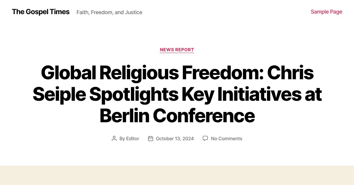 Global Religious Freedom: Chris Seiple Spotlights Key Initiatives at ...